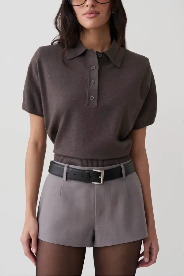 Meshki Shirin Knit Top With Shoulder Pads