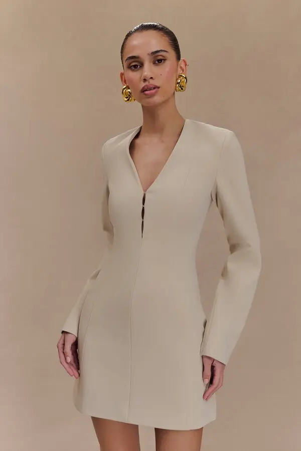 Meshki Arora Suiting Blazer Dress With Pleating
