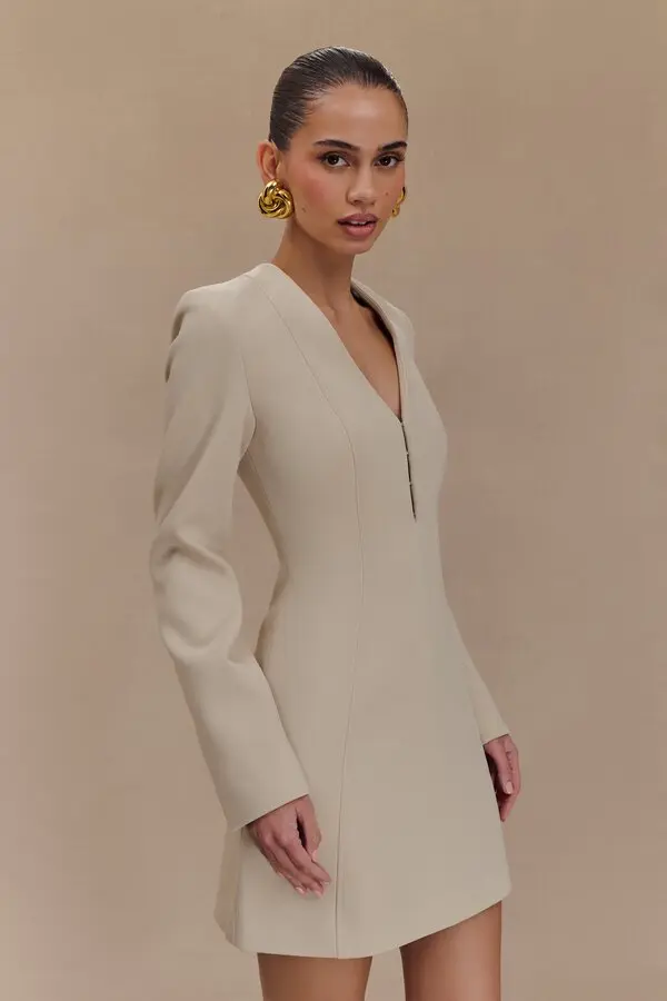 Meshki Arora Suiting Blazer Dress With Pleating