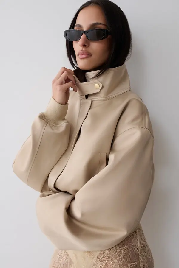 Meshki Nicolla Satin Bomber Jacket