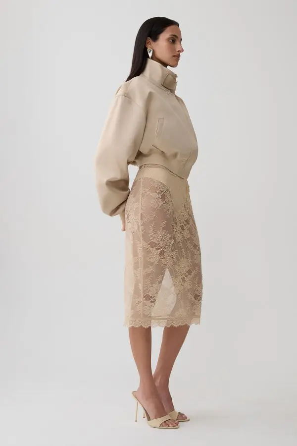 Meshki Nicolla Satin Bomber Jacket