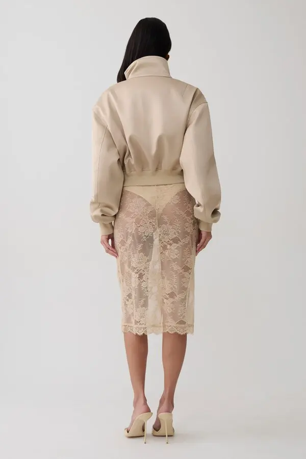 Meshki Nicolla Satin Bomber Jacket