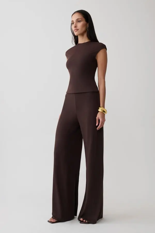 Meshki Krysh Wide Leg Peached Jersey Pants