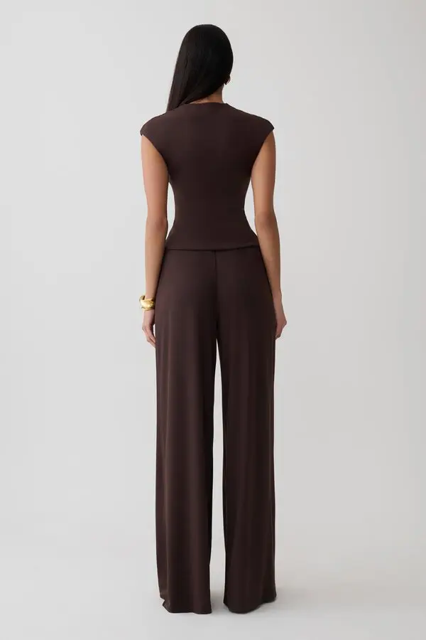 Meshki Krysh Wide Leg Peached Jersey Pants