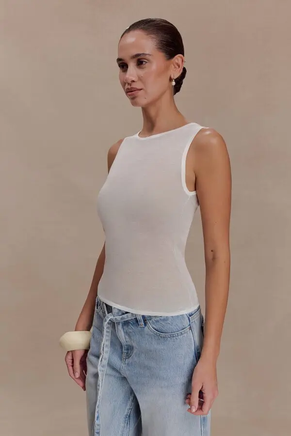 Meshki Dollie Sheer Knit Tank Top