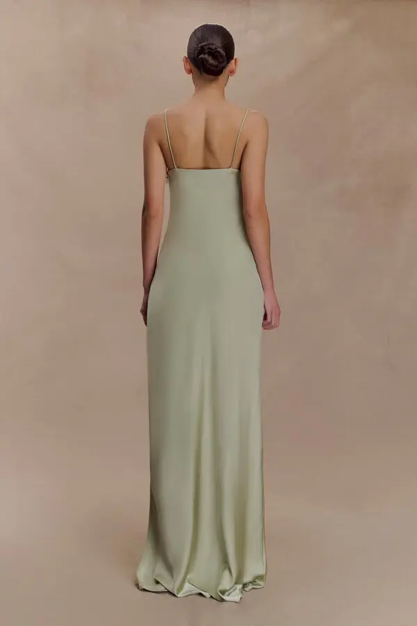 Meshki Isadora Lace & Satin Maxi Dress