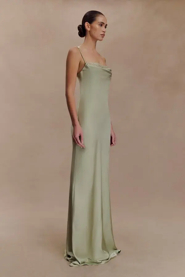 Meshki Isadora Lace & Satin Maxi Dress