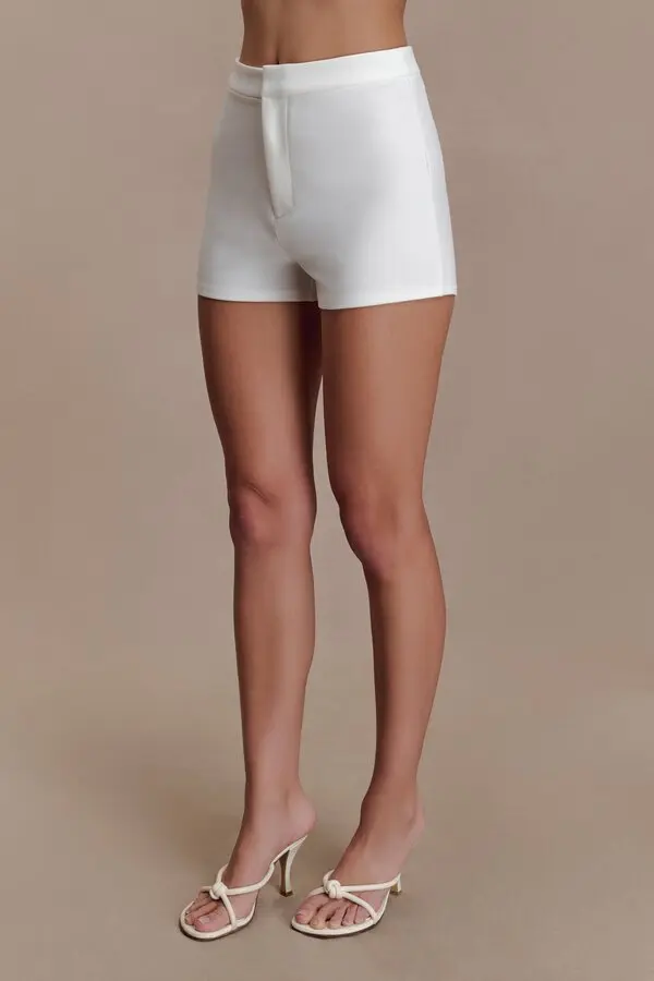Meshki Blanca Stretch Crepe Shorts