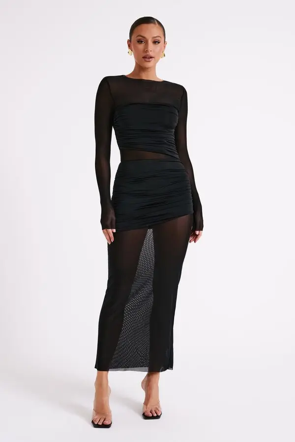 Meshki Kate Mesh And Nylon Maxi Dress