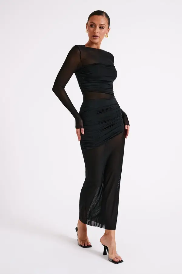 Meshki Kate Mesh And Nylon Maxi Dress