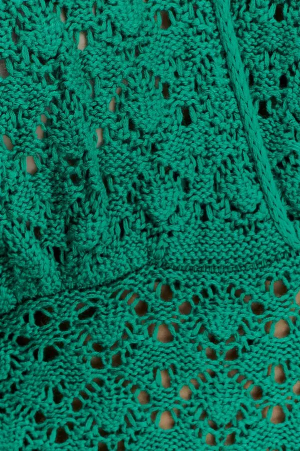 Meshki Deeliah Halterneck Crochet Maxi Dress