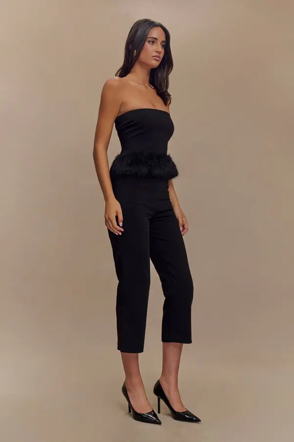 Meshki Jacklyn Strapless Faux Fur Top