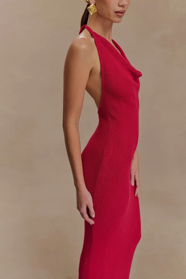 Meshki Ayella Cowl Knit Maxi Dress