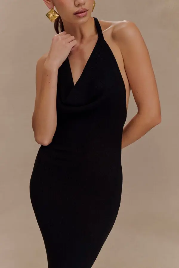 Meshki Ayella Cowl Knit Maxi Dress