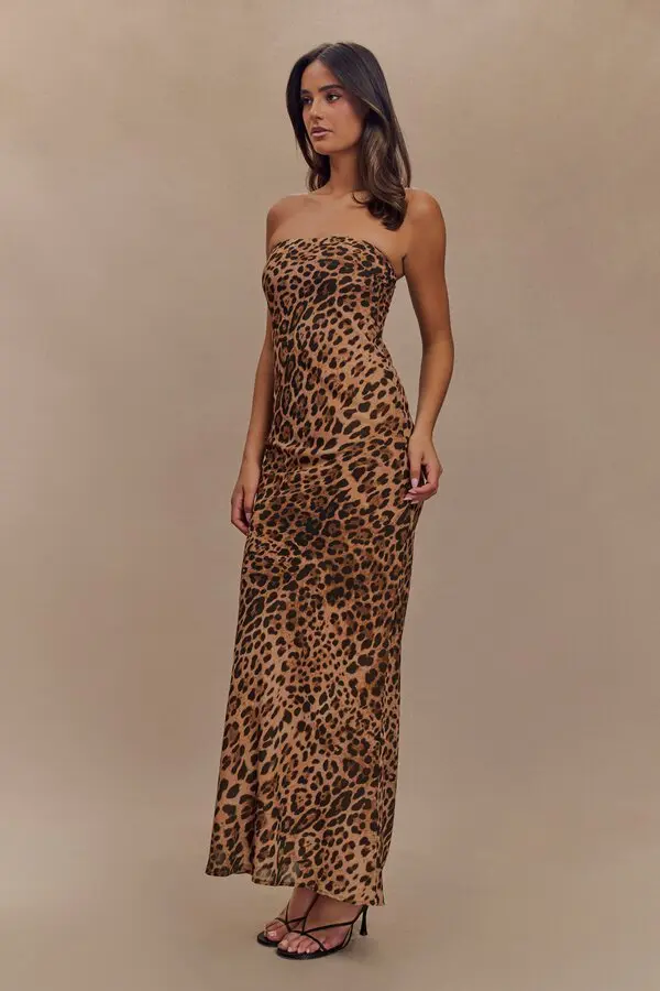 Meshki Breanna Strapless Chiffon Maxi Dress
