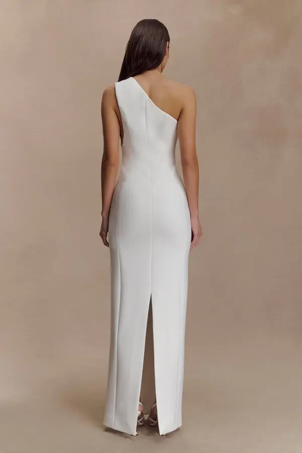 Meshki Milena One Shoulder Crepe Maxi Dress
