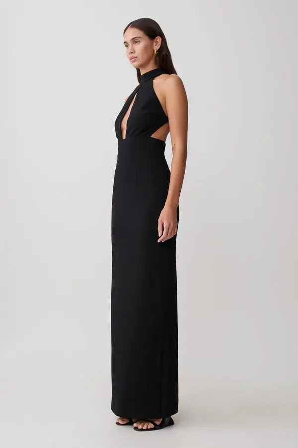 Meshki Elan Stretch Crepe Maxi Dress