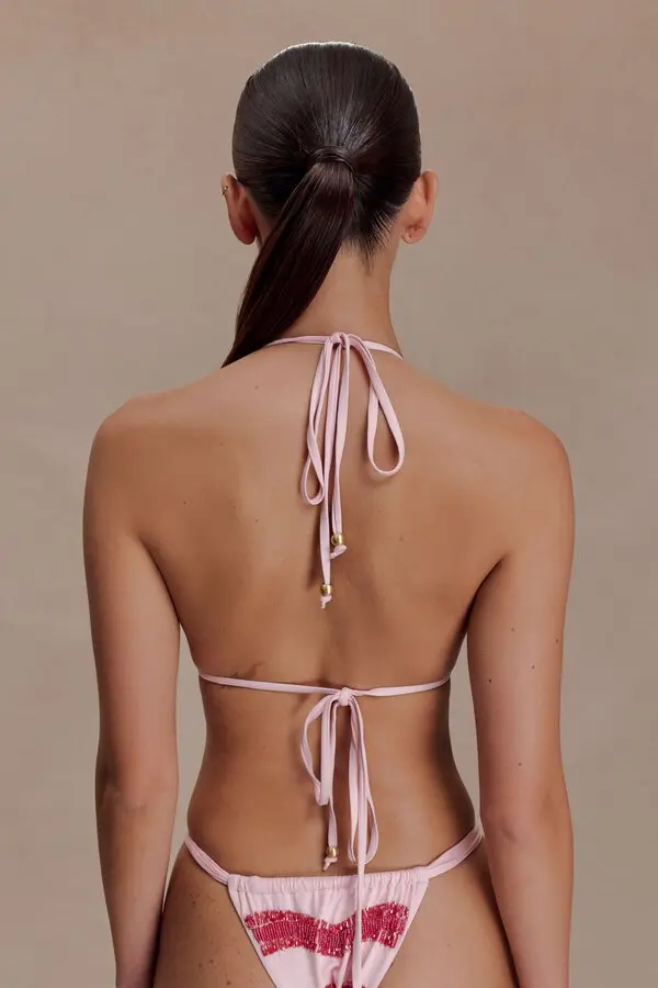 Meshki Robyn Beaded Triangle Bikini Top