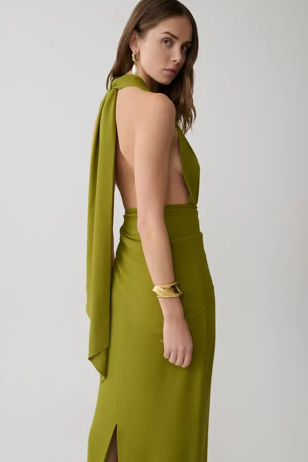 Meshki Gianna Halter Maxi Dress