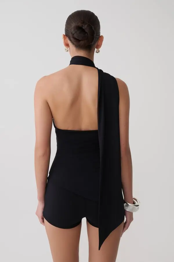 Meshki Jemma One Shoulder Tie Top