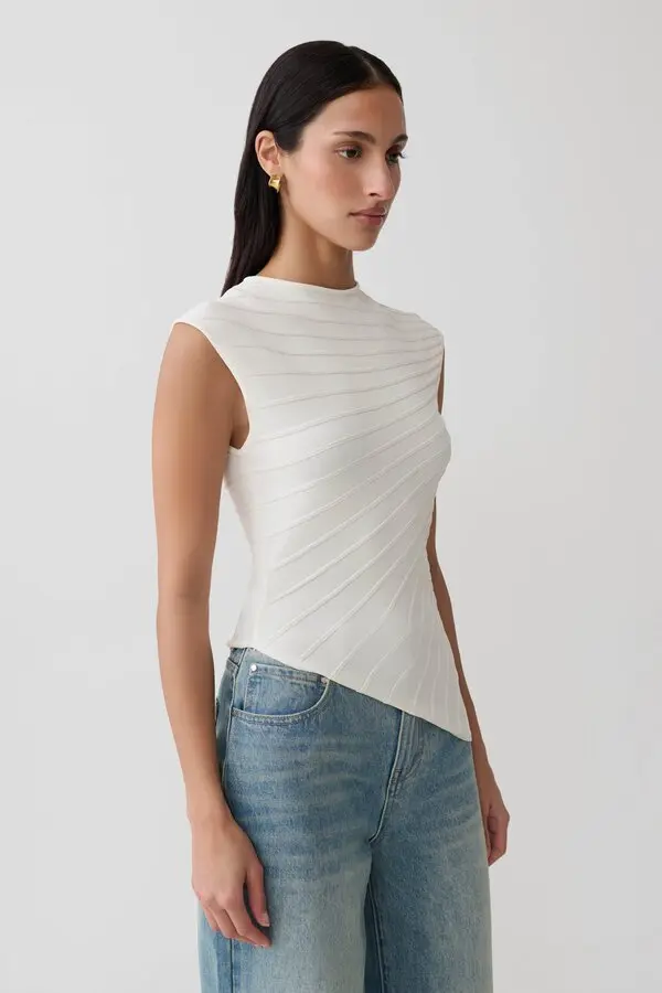 Meshki Marylee Knit Ribbed Sleeveless Top