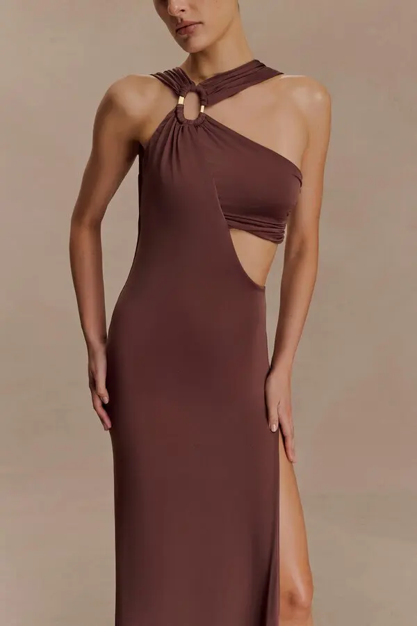 Meshki Lottie Slinky Maxi Dress With Split