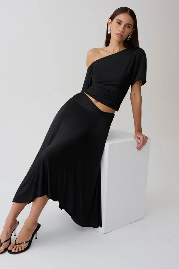 Meshki Luu Slinky Midi Skirt