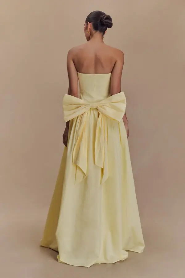 Meshki Frances Strapless Bow Maxi Dress