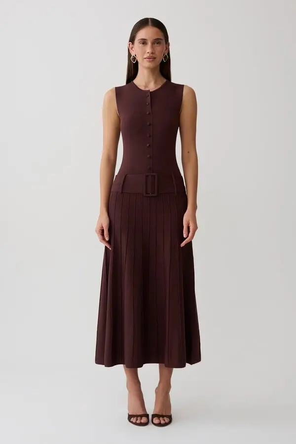 Meshki Rebena Pleated Midi Dress