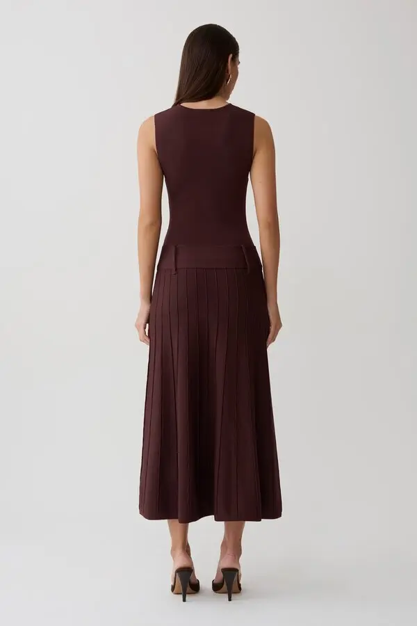 Meshki Rebena Pleated Midi Dress