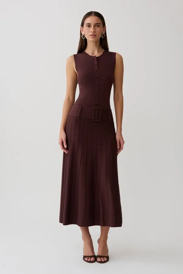 Meshki Rebena Pleated Midi Dress