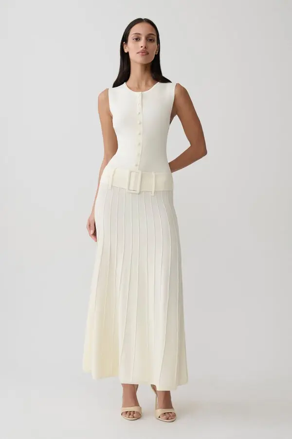 Meshki Rebena Pleated Midi Dress