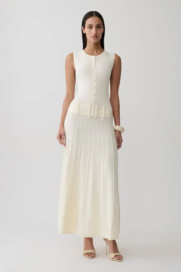 Meshki Rebena Pleated Midi Dress