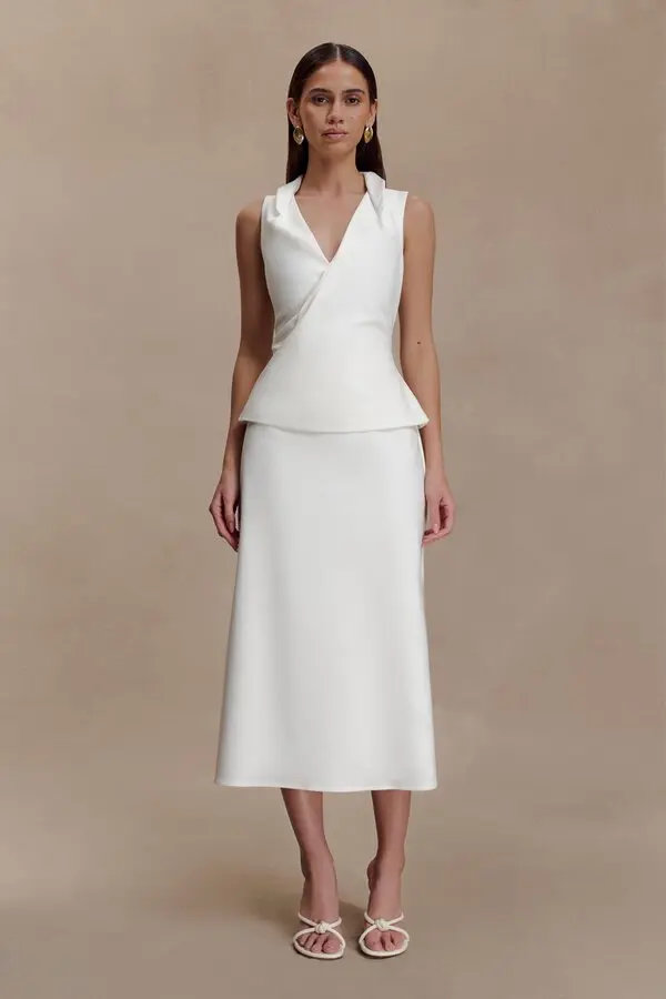 Meshki Yanina Cotton Halter Midi Dress
