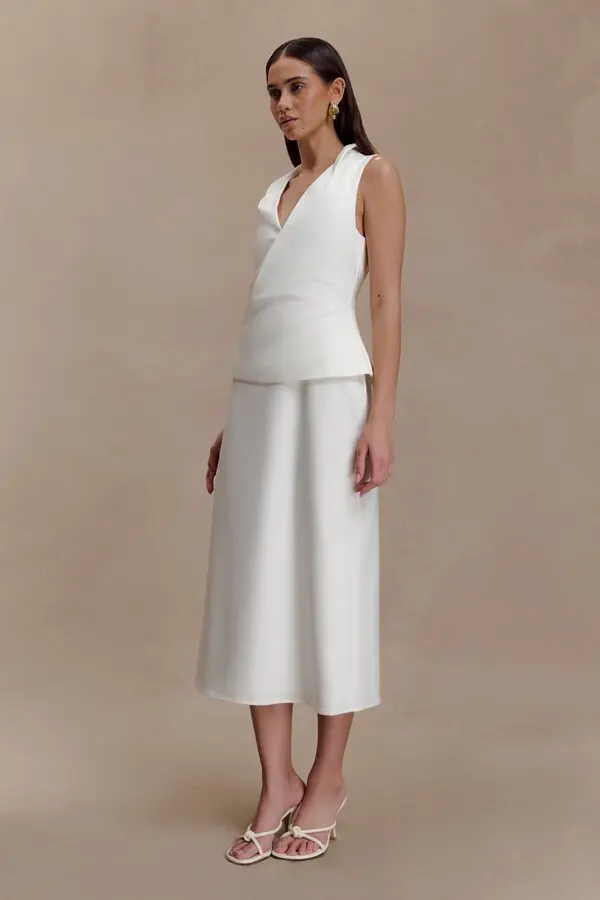Meshki Yanina Cotton Halter Midi Dress