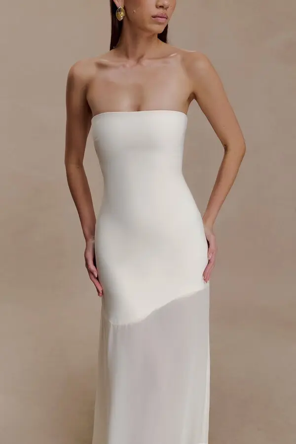Meshki Mason Crepe And Chiffon Maxi Dress