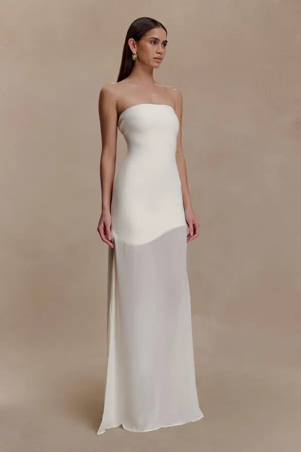 Meshki Mason Crepe And Chiffon Maxi Dress