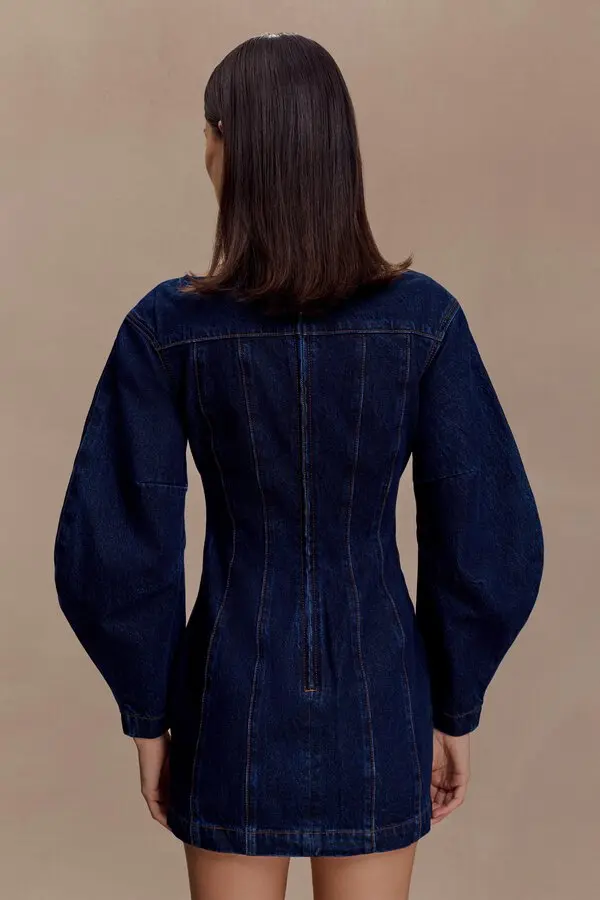 Meshki Cosmala Denim Long Sleeve Mini Dress