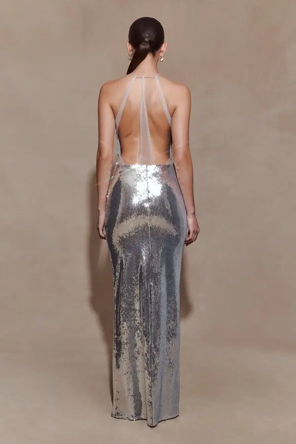 Meshki Baldwin Sequin Cut Out Maxi Dress