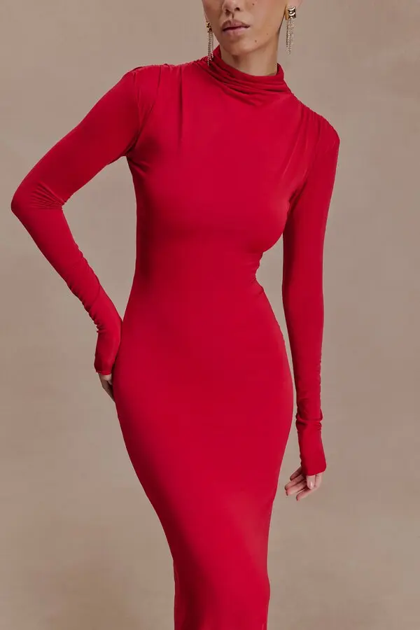 Meshki Kiyah Slinky Cut Out Maxi Dress