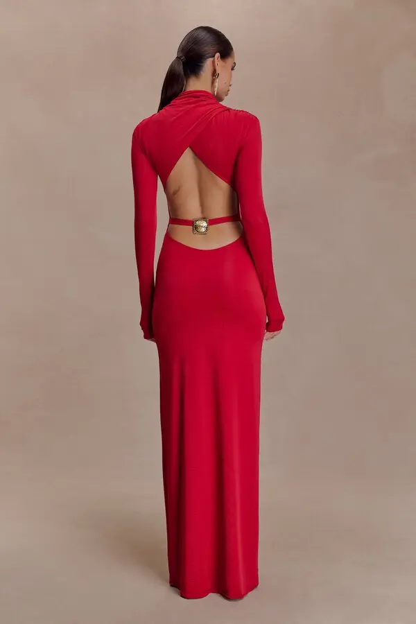 Meshki Kiyah Slinky Cut Out Maxi Dress
