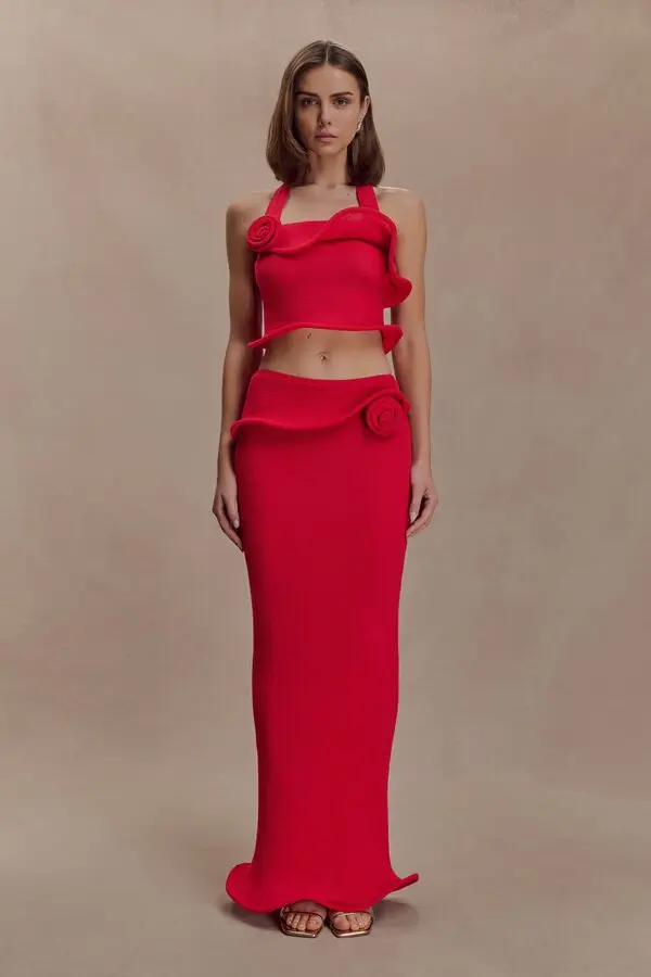 Meshki Samira Knit Wired Maxi Skirt