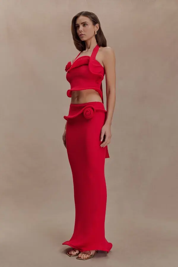 Meshki Samira Knit Wired Maxi Skirt