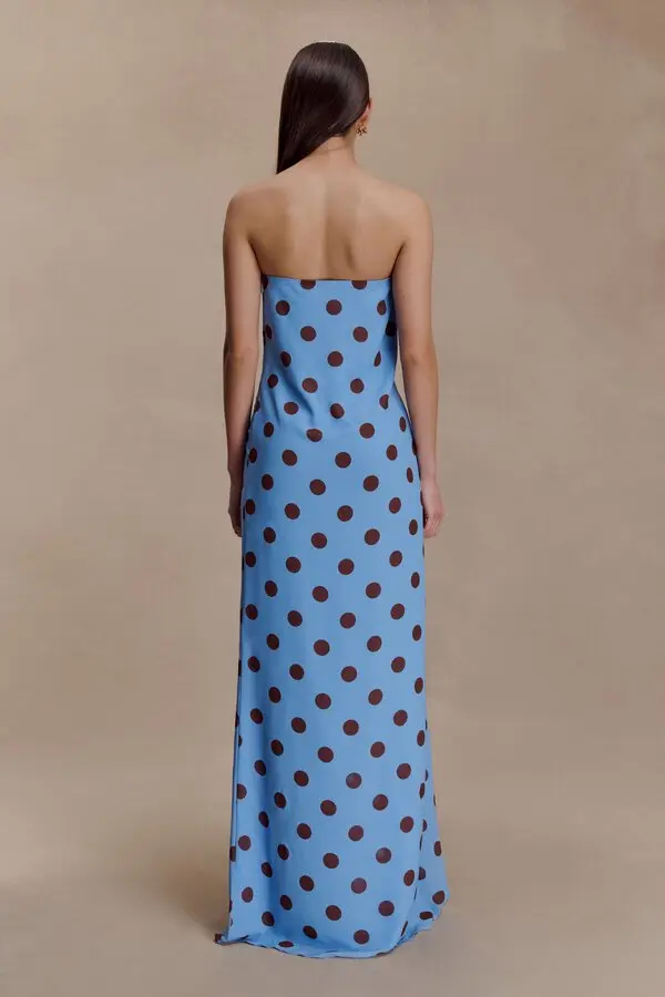 Meshki Amaya Strapless Chiffon Maxi Dress