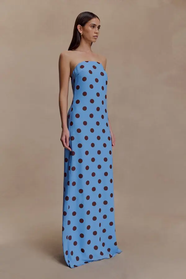 Meshki Amaya Strapless Chiffon Maxi Dress