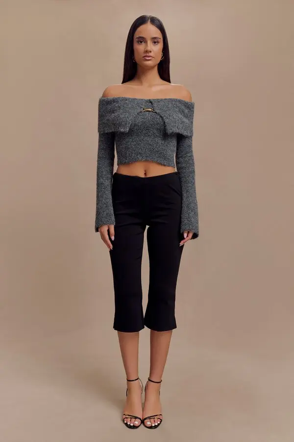 Meshki Layla Flared Crepe Capri Pants
