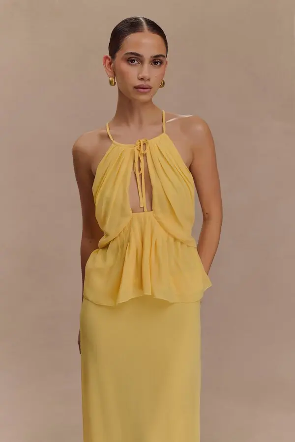 Meshki Korra Chiffon Halter Top