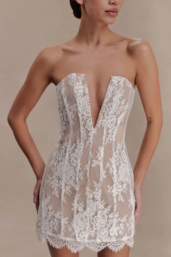 Meshki Zoey Lace Corset Mini Dress