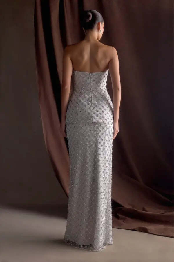 Meshki Zuri Hand Beaded Embellished Maxi Skirt