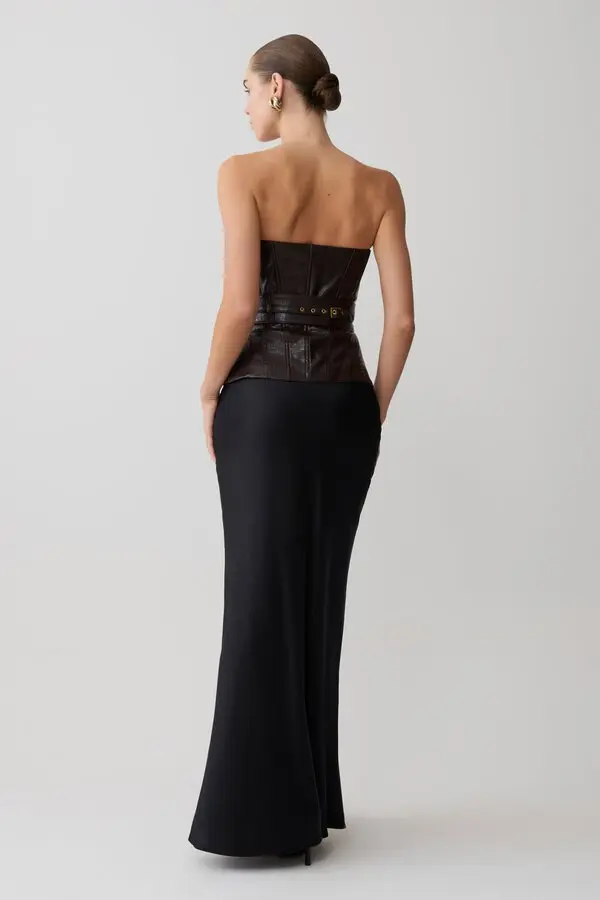 Meshki Thalia Faux Leather Boned Corset